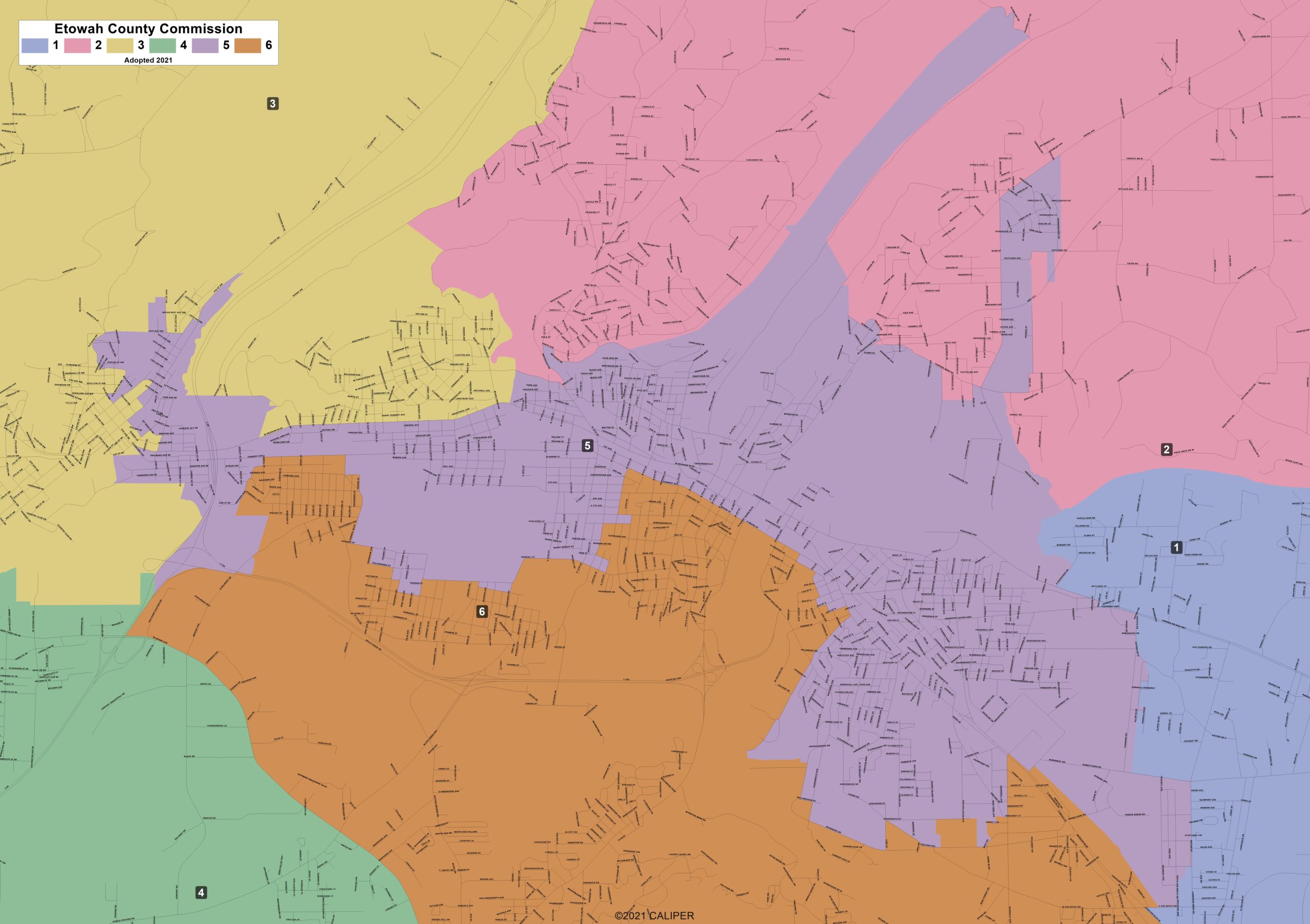 District 5 Map - Etowah County